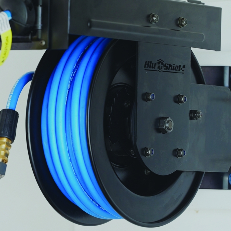 Blu Shield 3000 PSI Pressure Washer Reel – 1/4" x 50' Hose